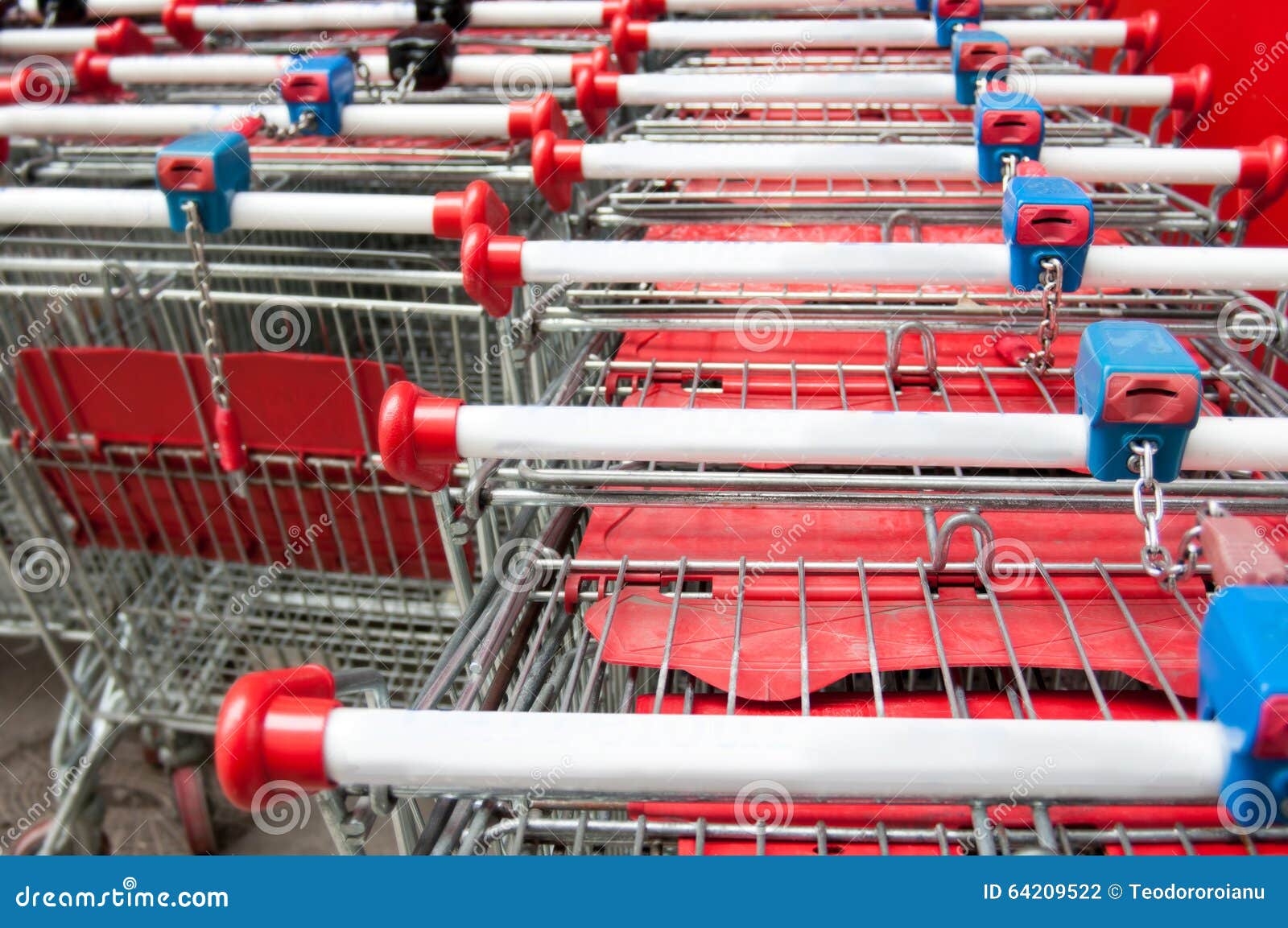 Shopping carts stack stock photo. Image of market, life - 64209522