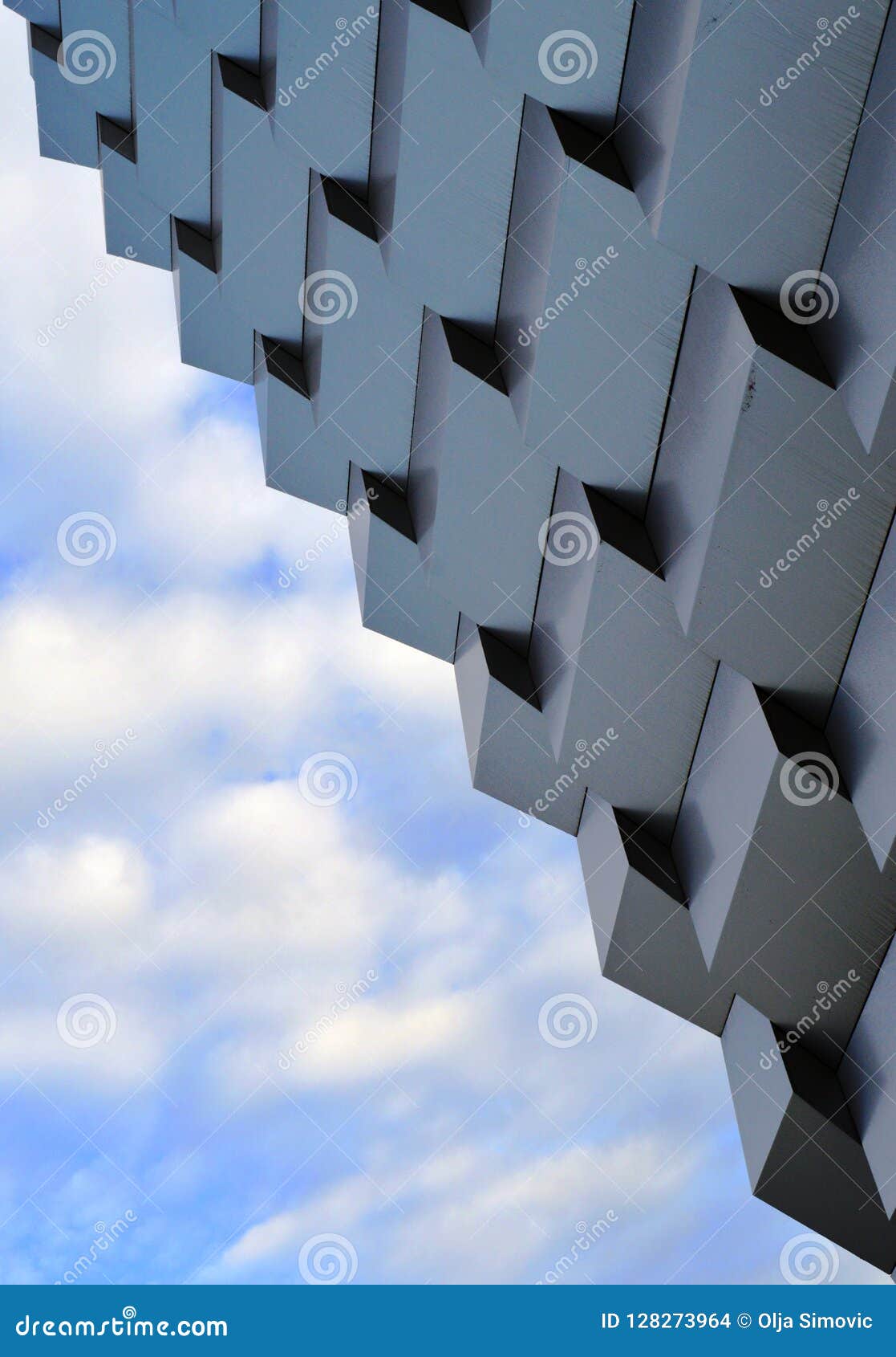 Building in cubes stock photo. Image of large, interesting - 128273964
