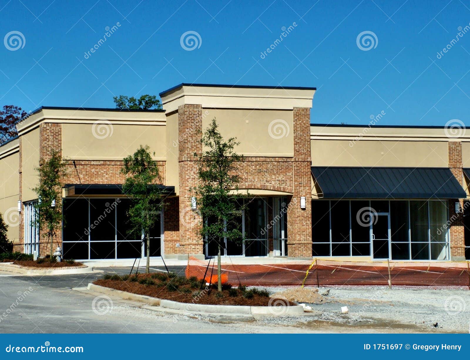 Shopping Center Construction Stock Image - Image of center, awning: 1751697