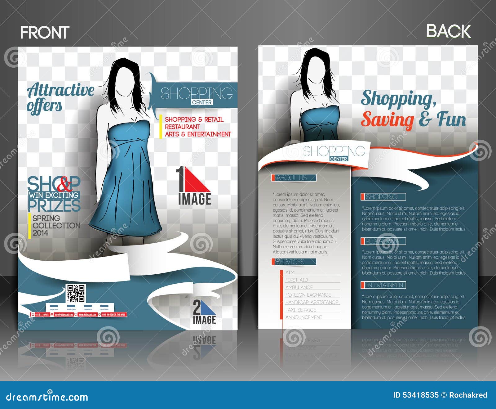 Shopping Center Store Flyer Stock Vector - Illustration of leaflet ...