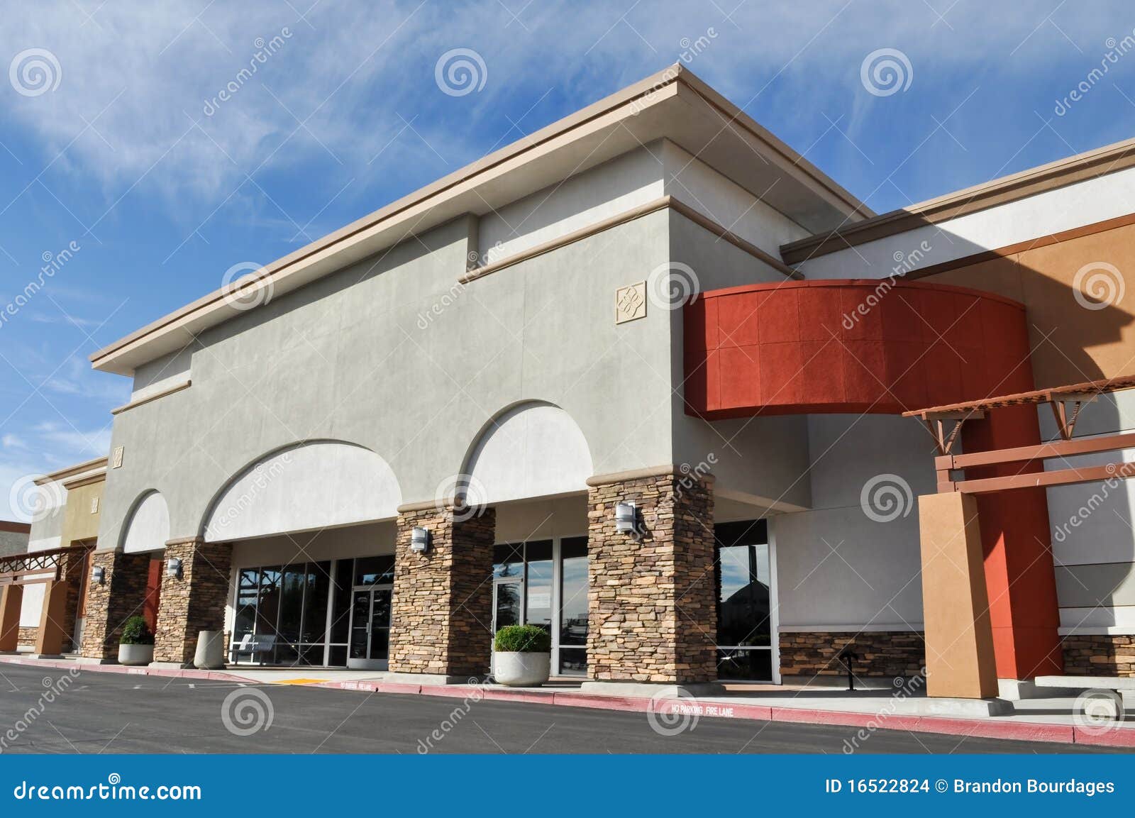 Strip Mall - Corner Store Restaurant Royalty-Free Stock Photography ...