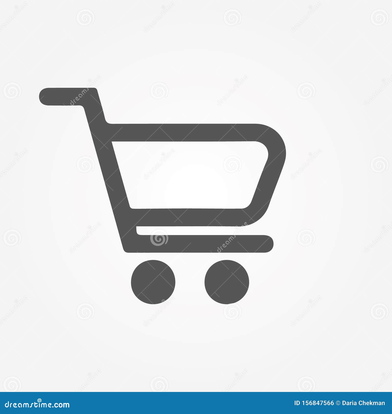Shopping Chart Icon in Simple Design. Vector Illustration Stock ...