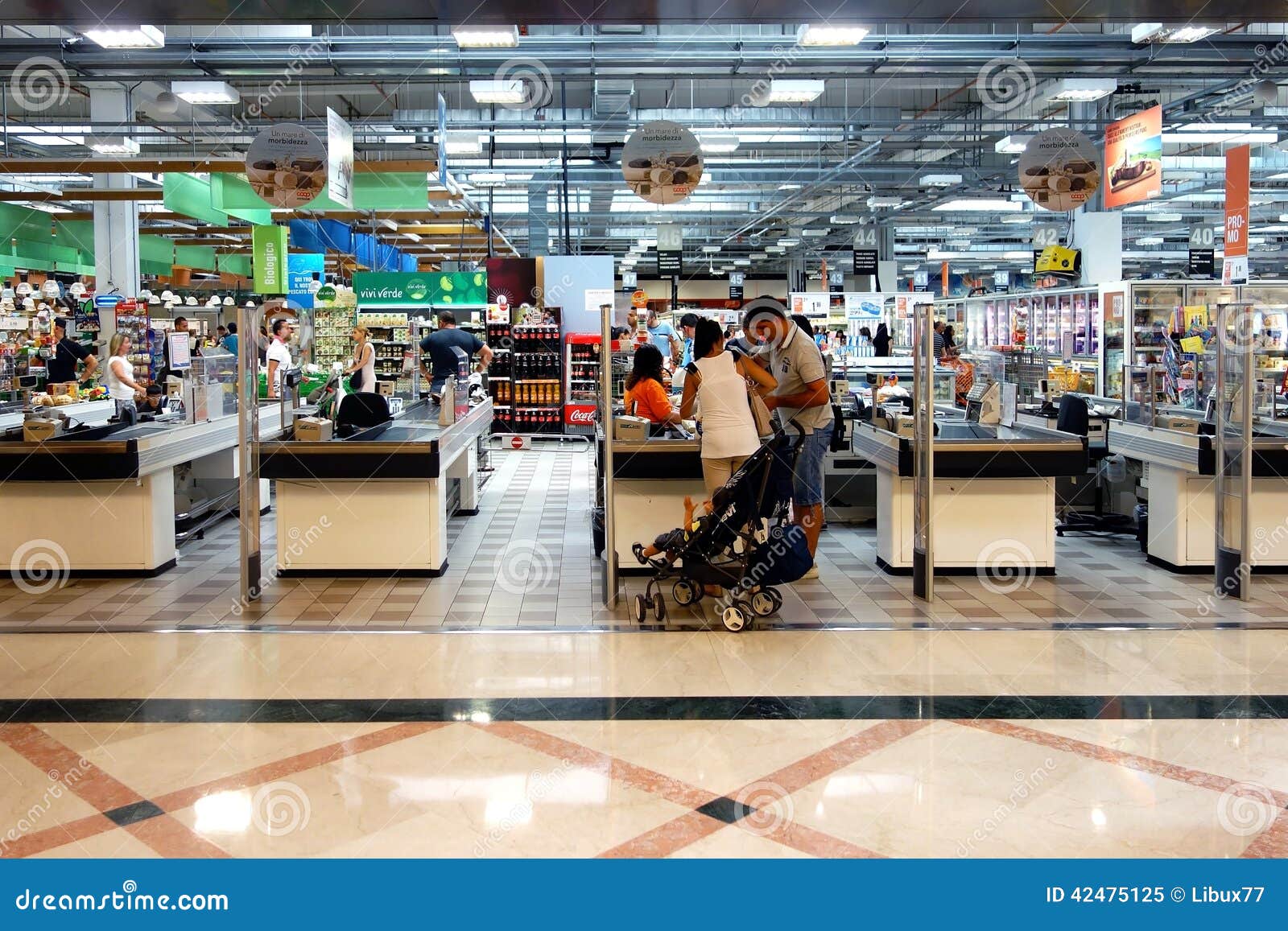 Shopping Check Out Supermarket Store Editorial Image - Image of ...