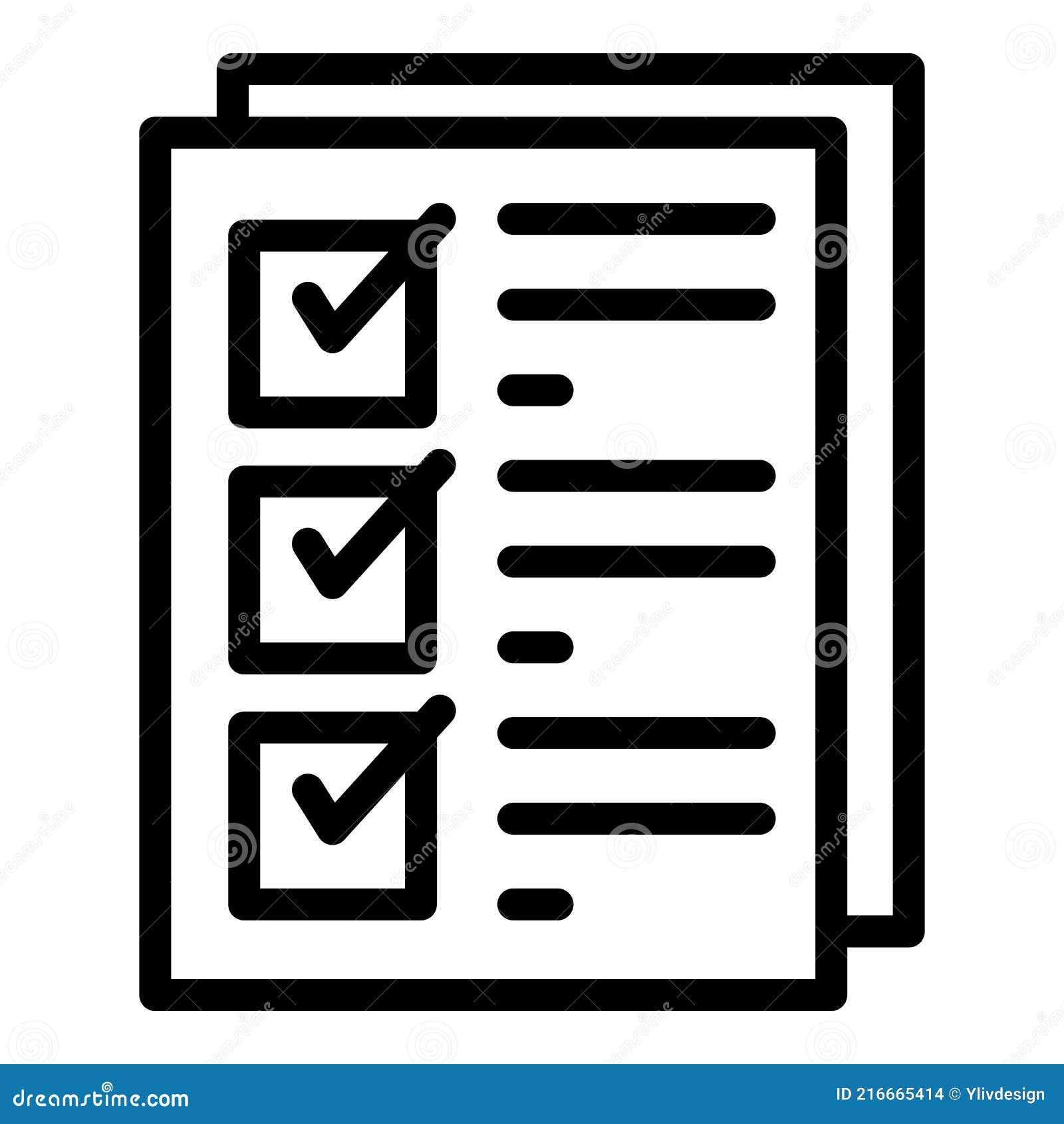 Shopping Checklist Icon, Outline Style Stock Vector - Illustration of ...