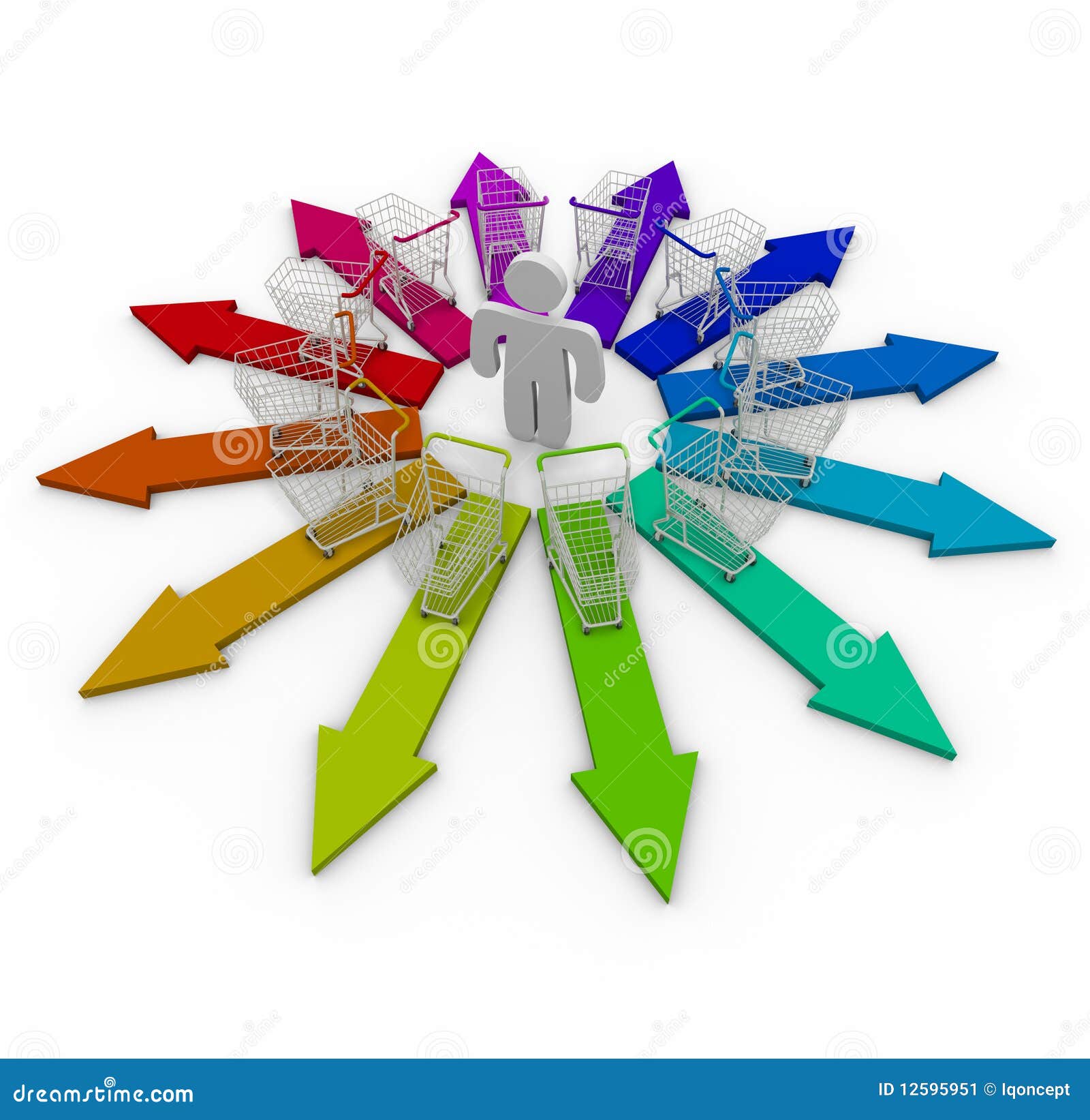 Shopping Choices - Considering the Options Stock Illustration ...