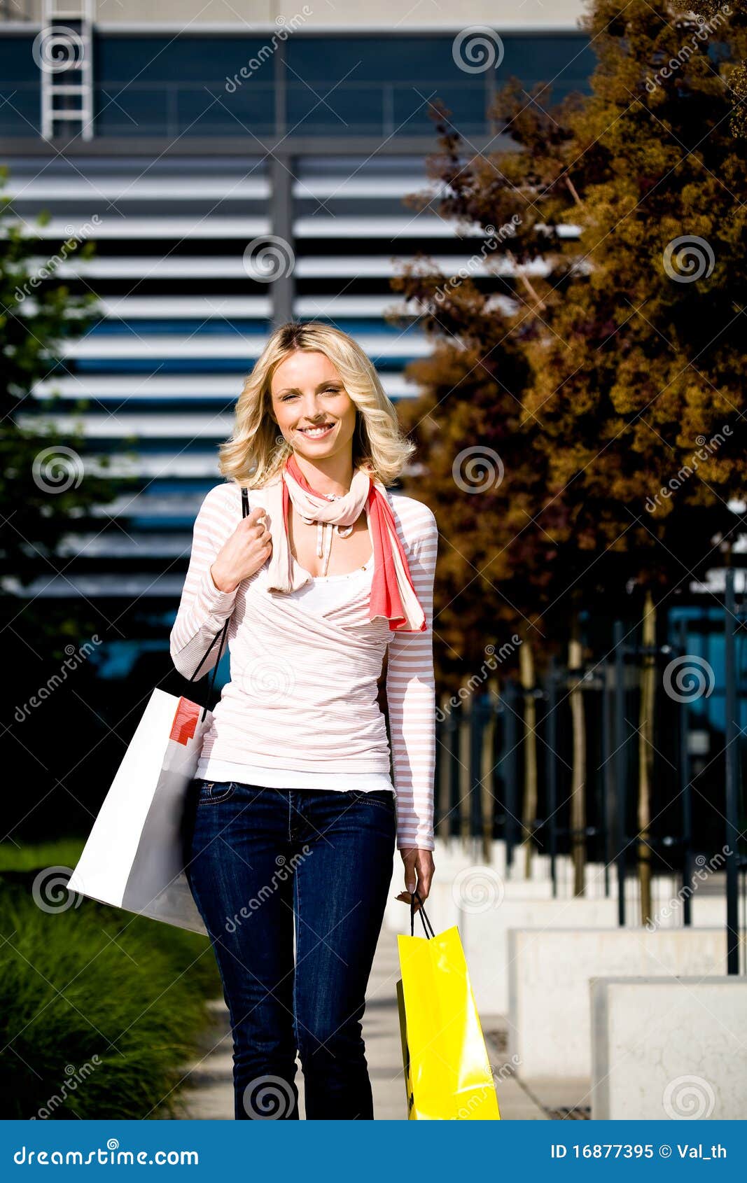 Shopping in the city stock image. Image of street, customer - 16877395