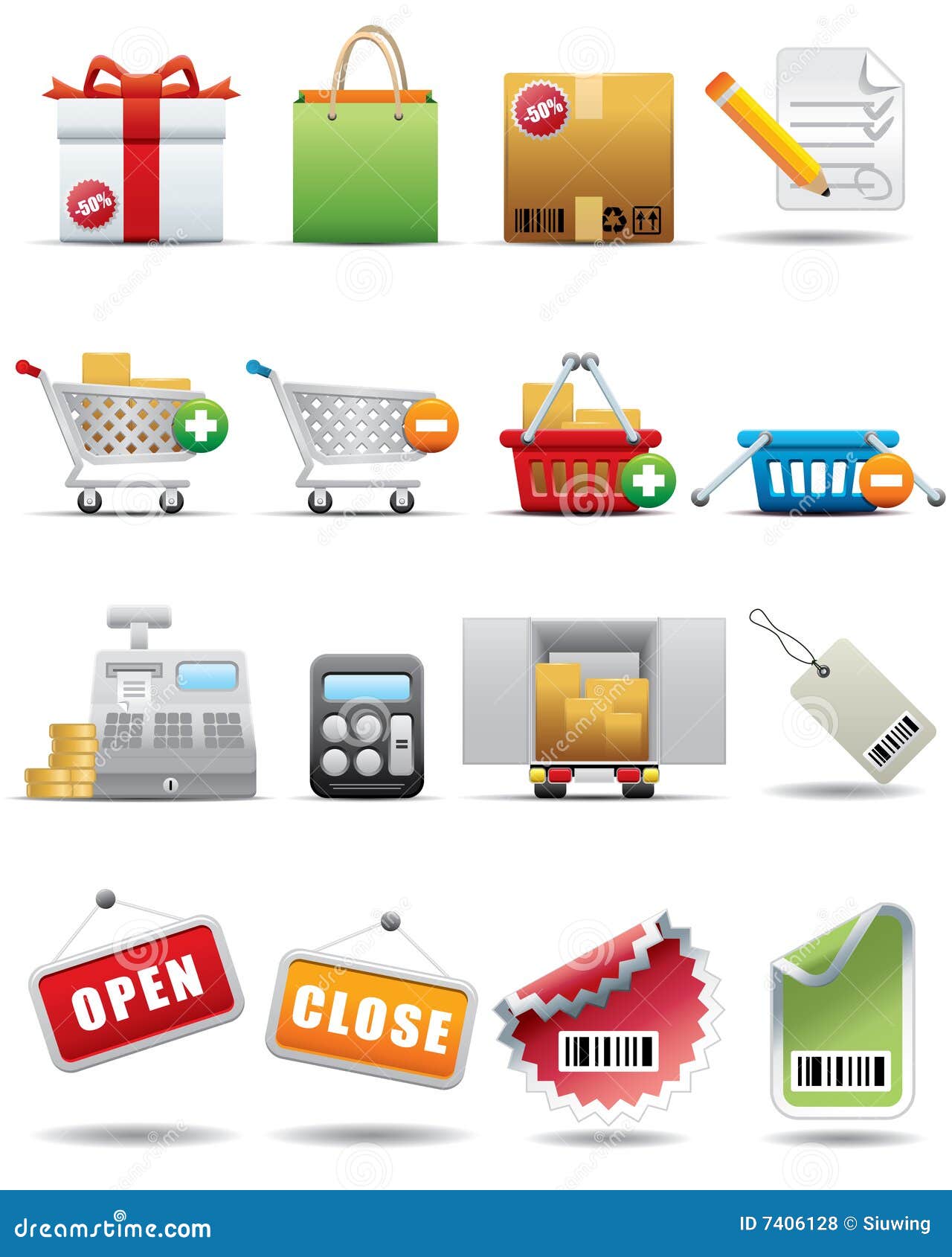 Shopping and Consumerism Icon Set -- Premium Serie Stock Vector ...