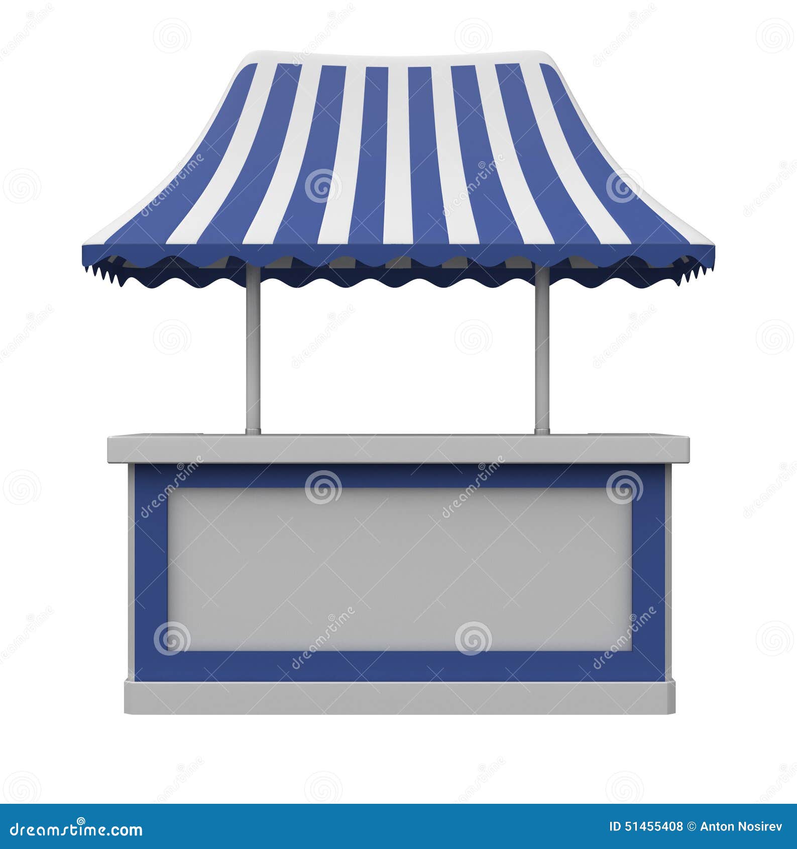 Shopping Counter with Canopy Stock Illustration - Illustration of easel ...