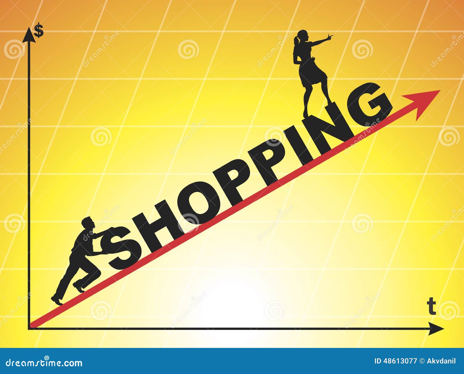 Shopping stock vector. Illustration of finance, hanger - 48613077