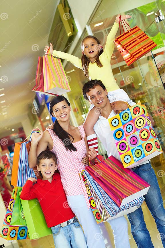 Shopping day stock image. Image of casual, childhood - 22852525
