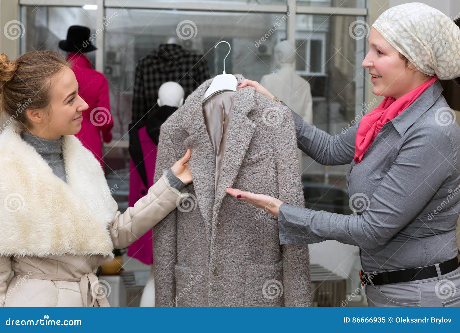 Shopping at Department Store Customer and Saleslady Interacting Stock ... Shopping at Department Store Customer and Saleslady Interacting Stock ...