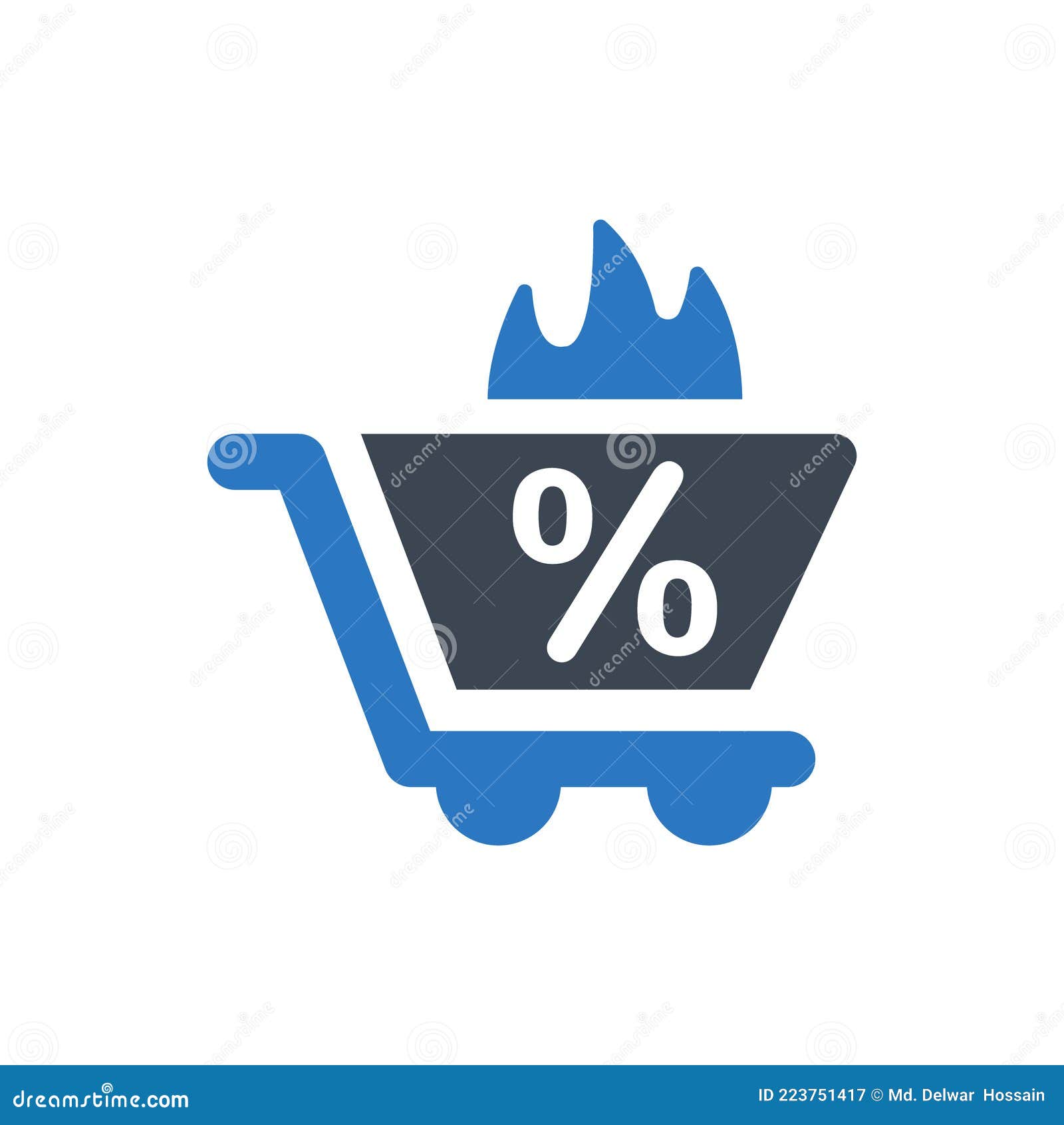 Shopping discount icon stock vector. Illustration of shopping - 223751417