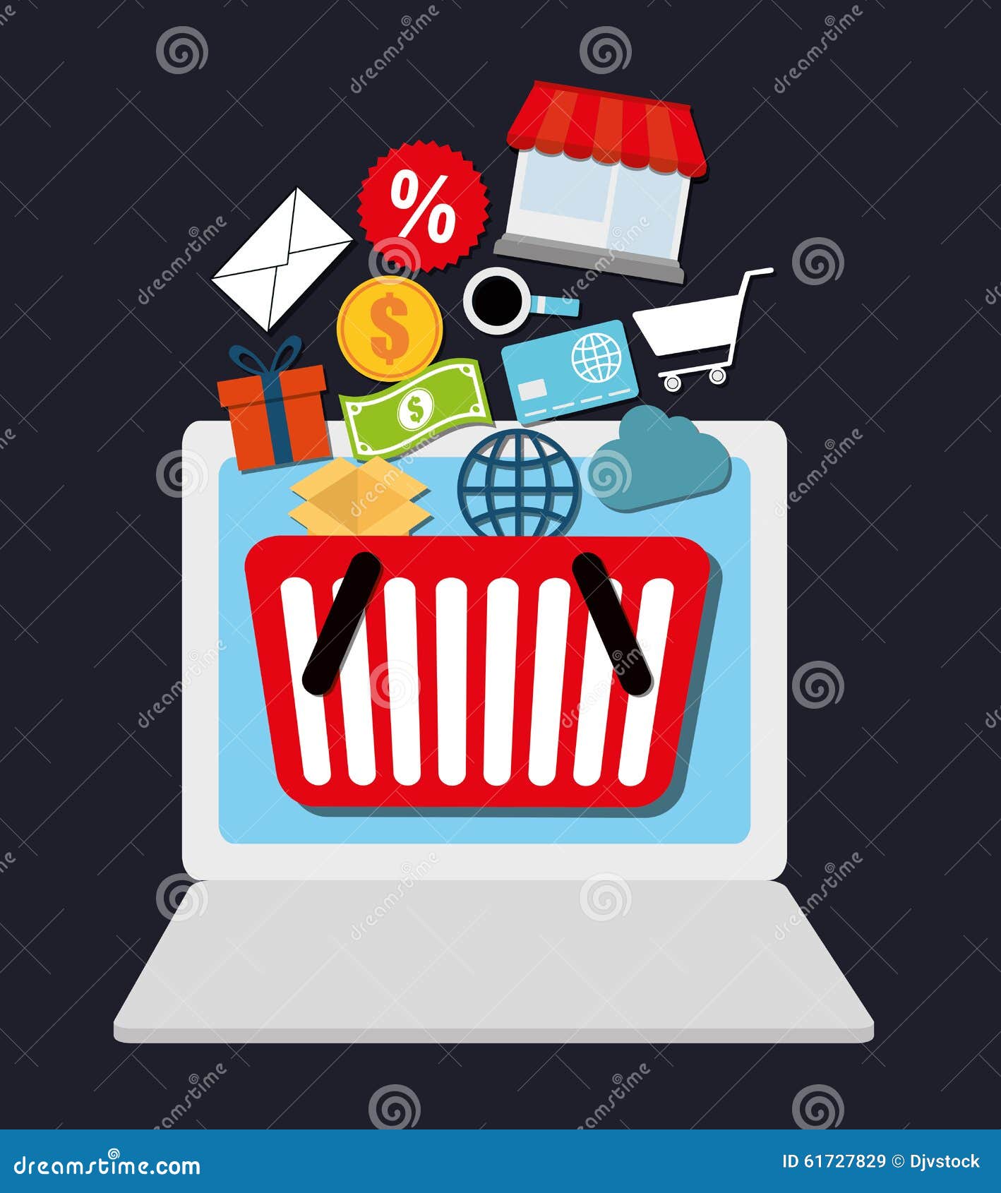 Shopping and Ecommerce Graphic Design Stock Vector - Illustration of ...