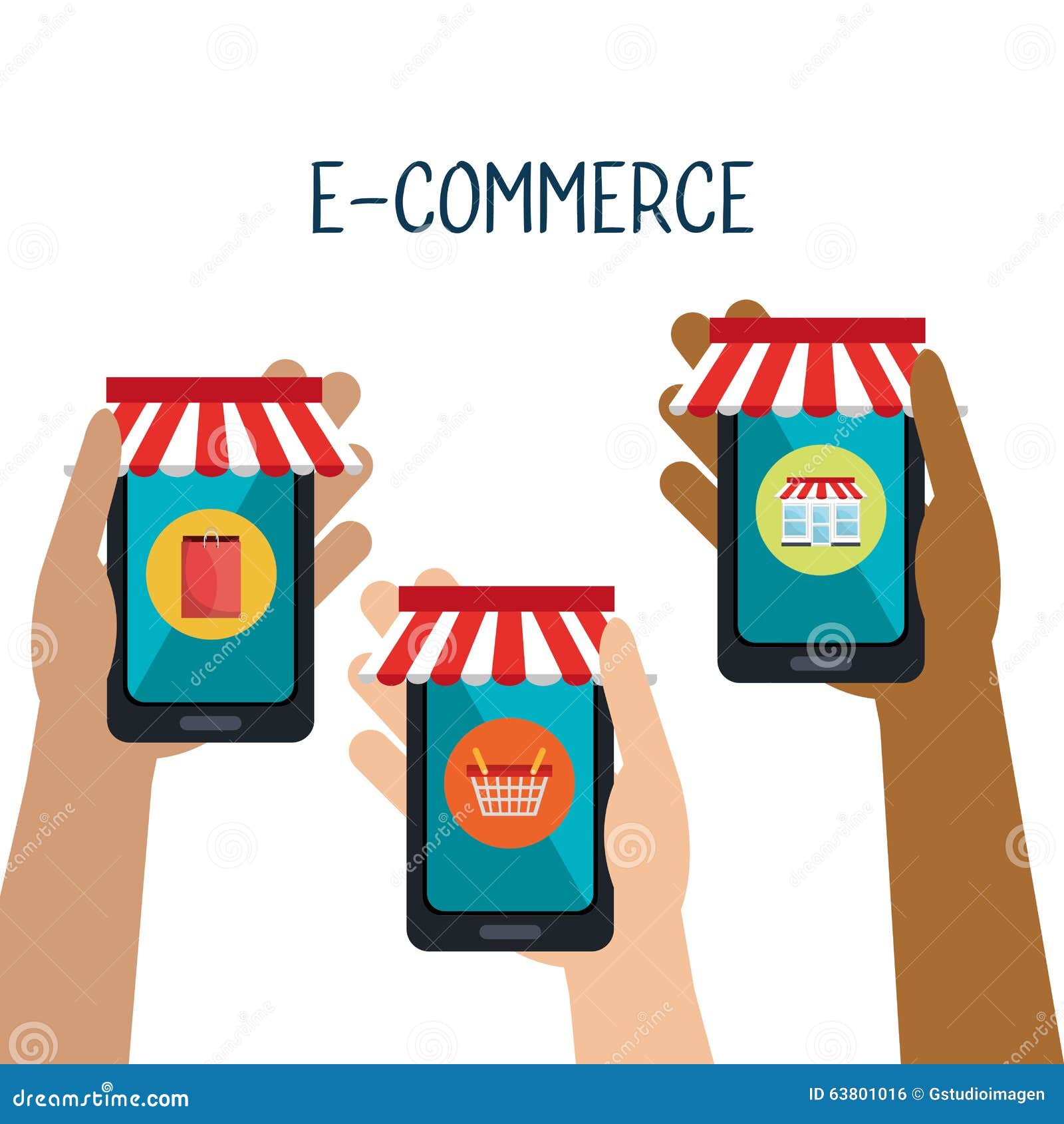 Shopping and ecommerce stock vector. Illustration of shopping - 63801016