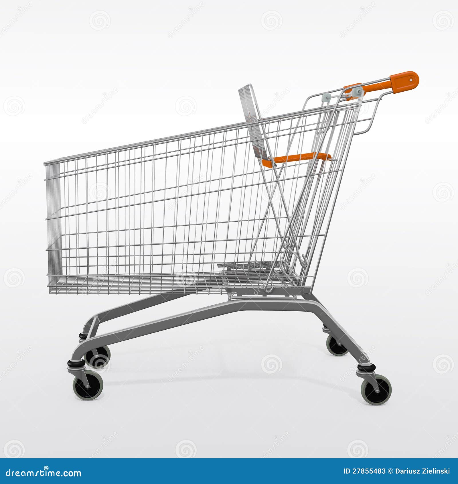 A Shopping Empty Trolley Cart Stock Illustration - Illustration of ...