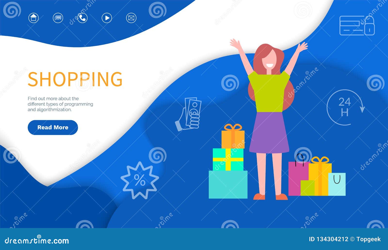 Shopping Types of Programming and Algorithm Vector Stock Vector ...