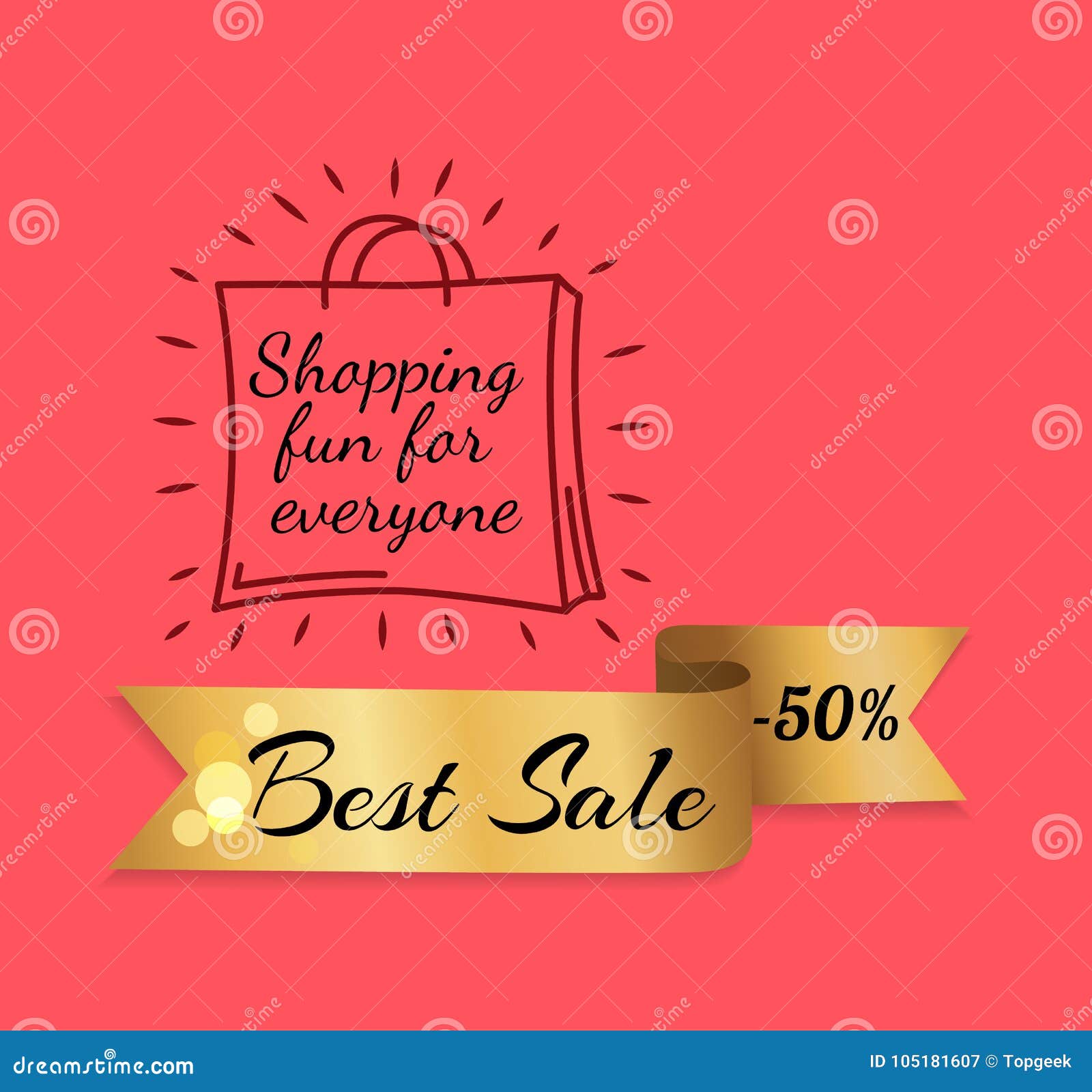 Shopping Fun for Everyone Best Offer Gold Label Stock Vector ... Shopping Fun for Everyone Best Offer Gold Label Stock Vector ...