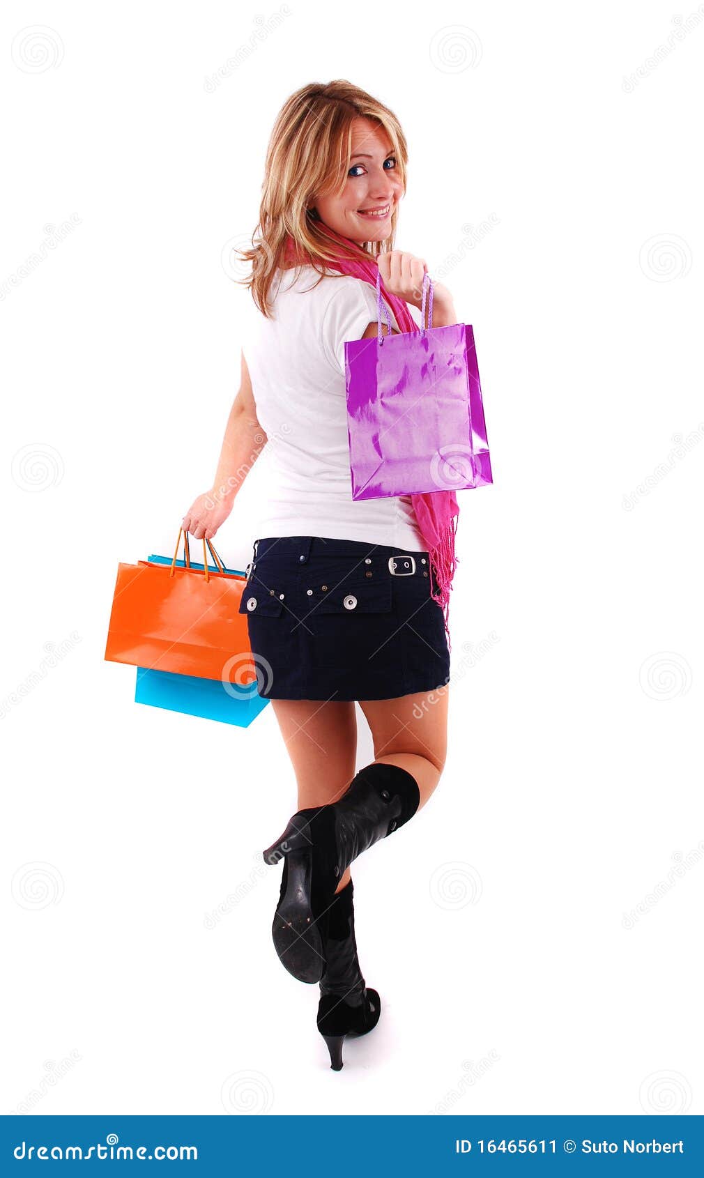 Shopping girl stock image. Image of holiday, fashion - 16465611