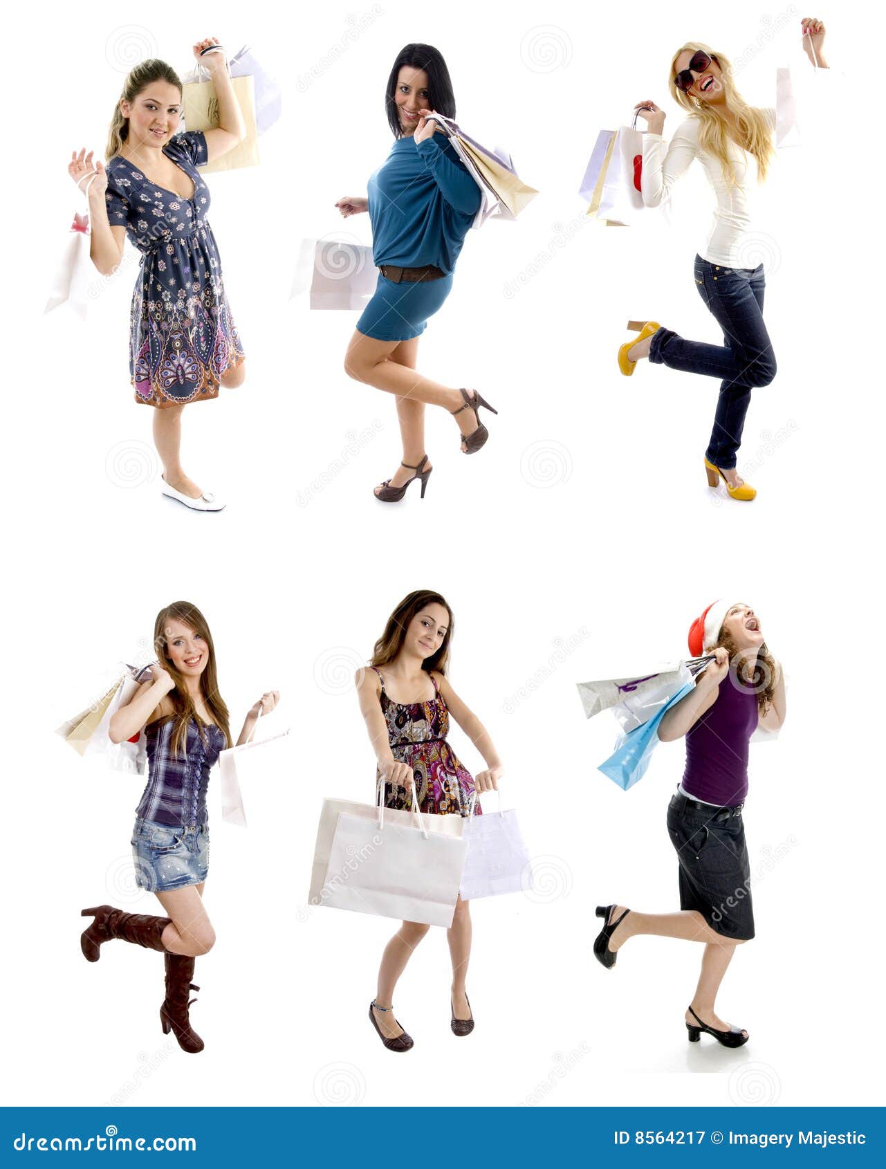 Shopping girls stock image. Image of lifestyle, beautiful - 8564217