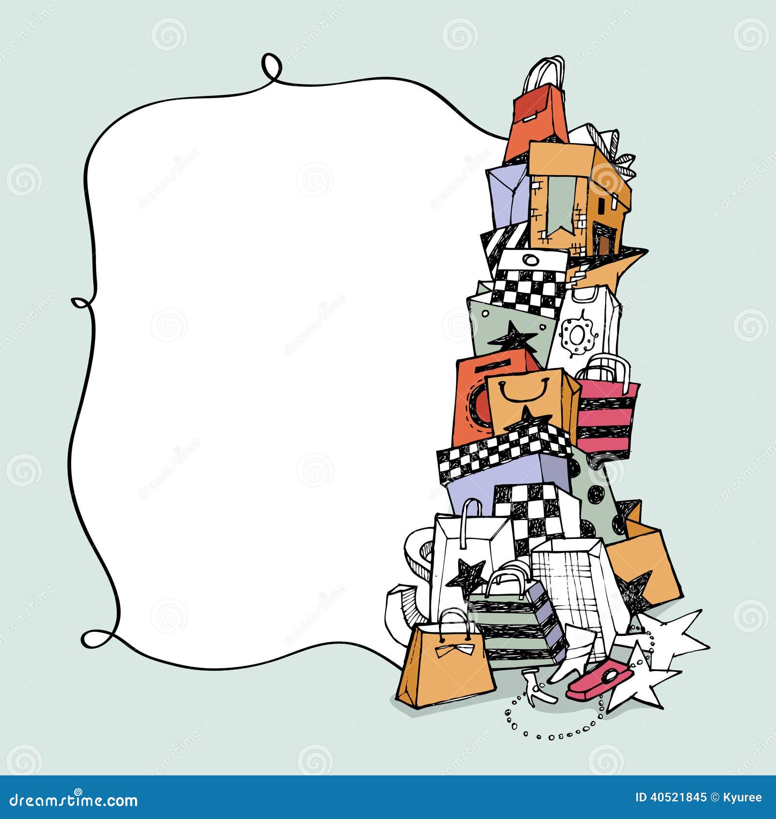 Shopping holic stock vector. Illustration of beauty, accessory - 40521845