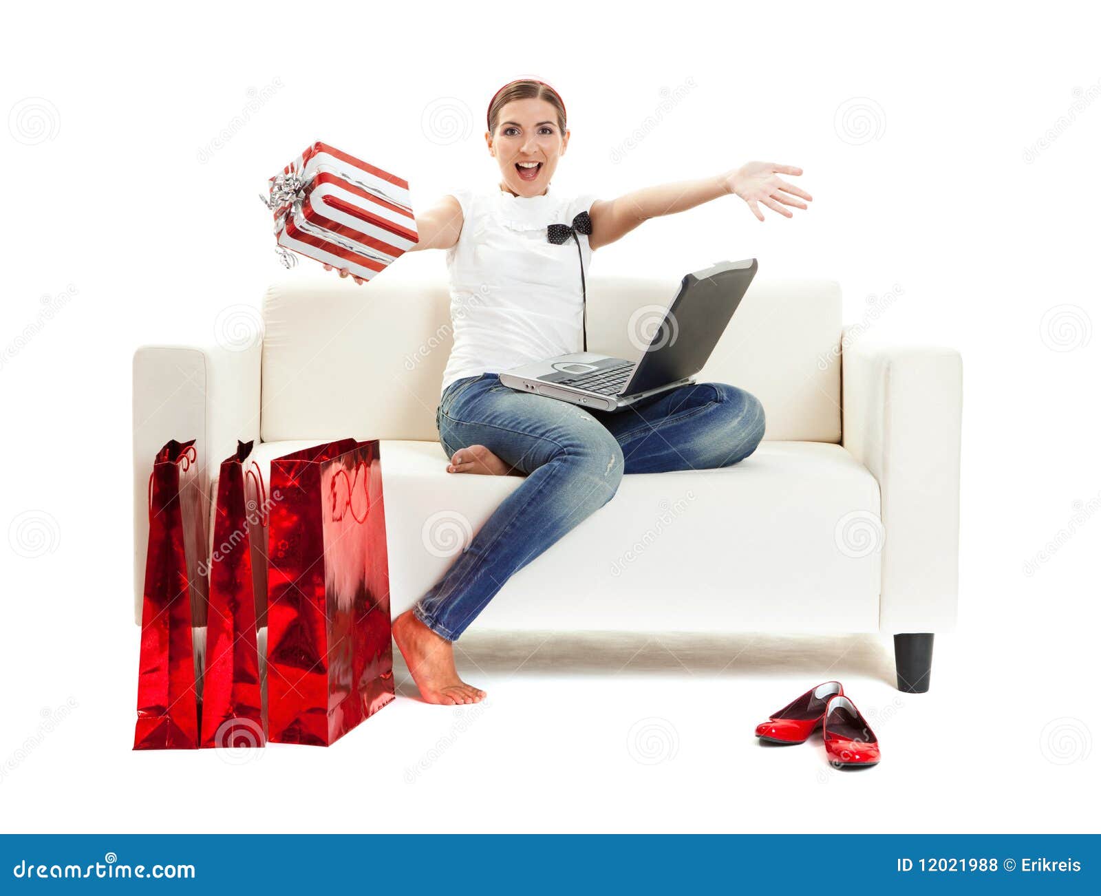 Shopping at home stock photo. Image of living, payment - 12021988