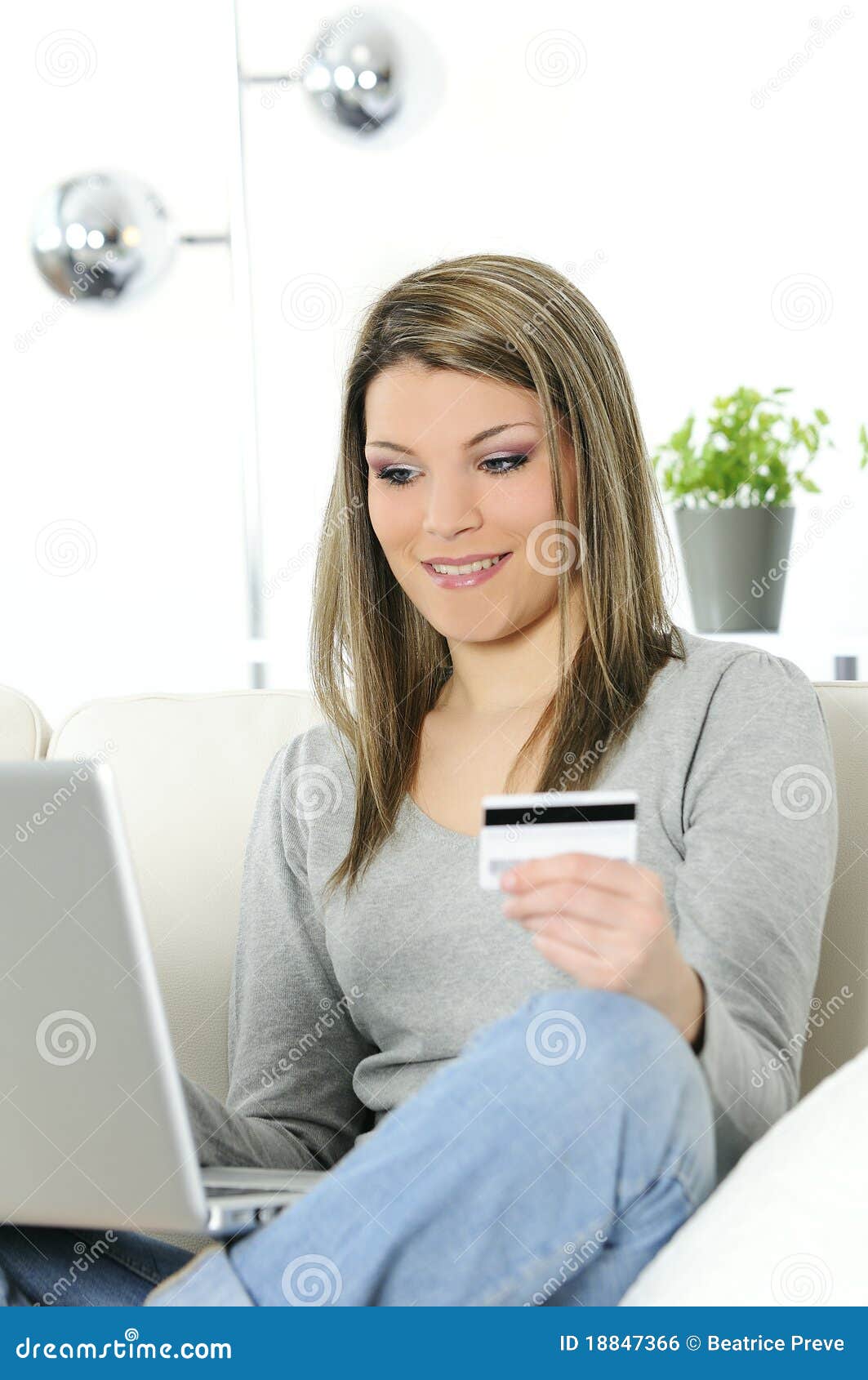 Shopping at home stock photo. Image of computer, beauty - 18847366