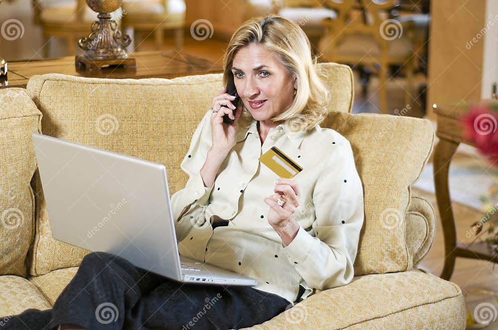 Shopping at home stock photo. Image of close, banking - 4673024