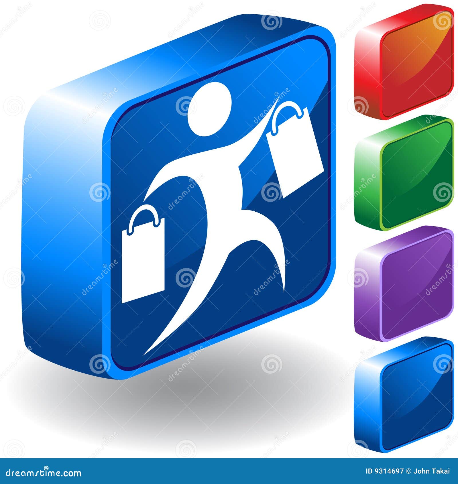 Shopping Icon 3D stock vector. Illustration of charging - 9314697