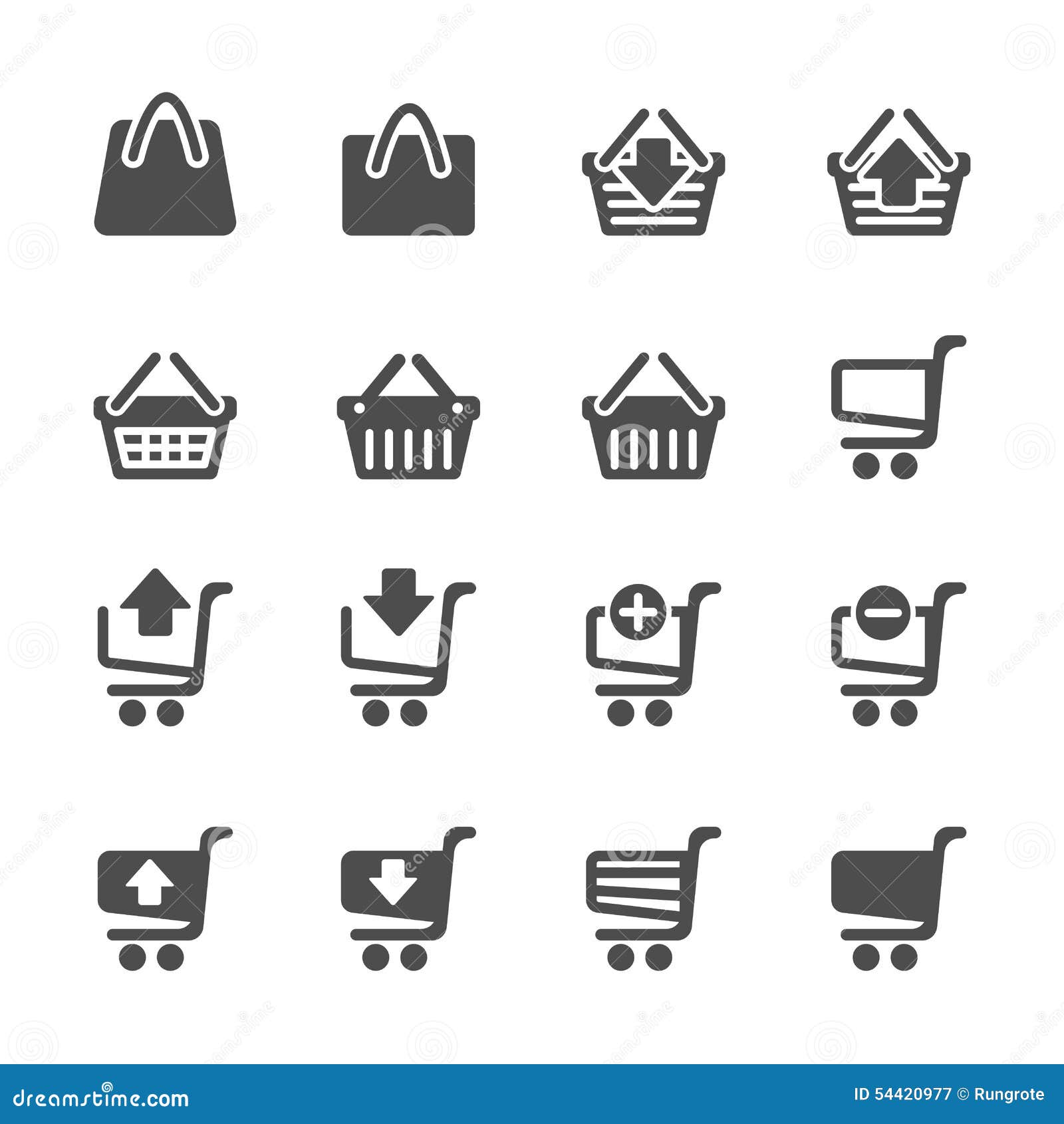 Shopping Icon Set 4, Vector Eps10 Stock Vector - Illustration of sign ...
