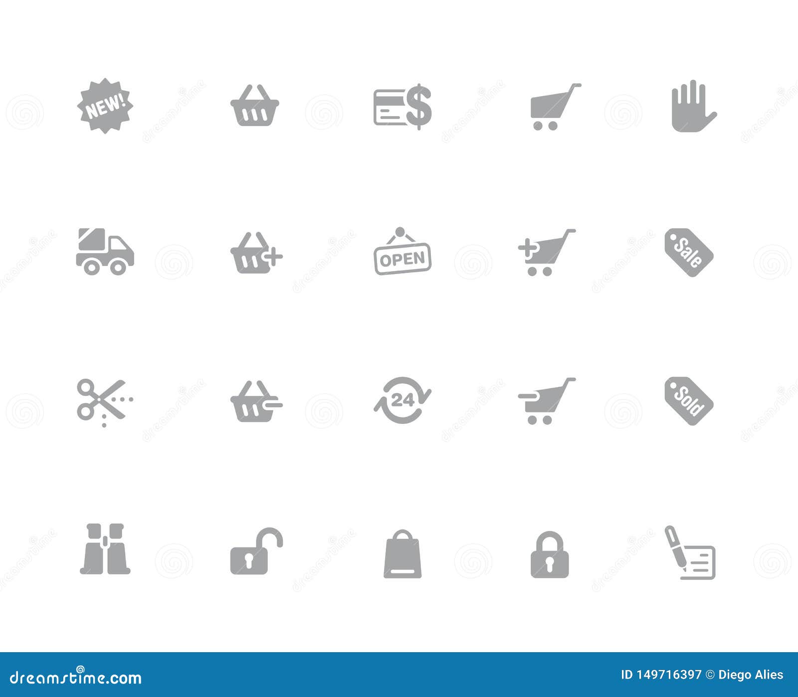 Shopping Icons // 32 Pixels Icons White Series Stock Vector ...