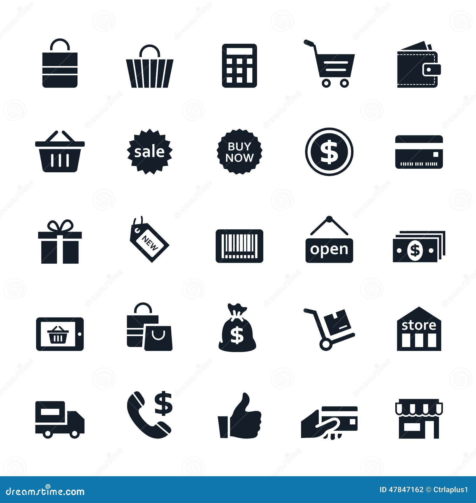 Shopping icons stock vector. Illustration of card, list - 47847162