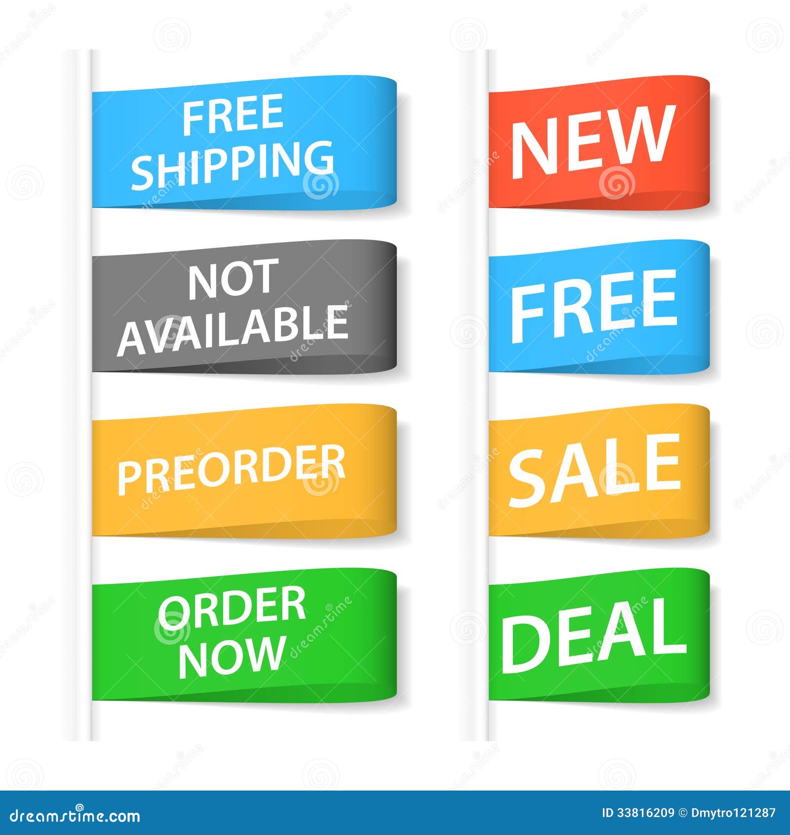 Shopping labels set. stock vector. Illustration of band - 33816209