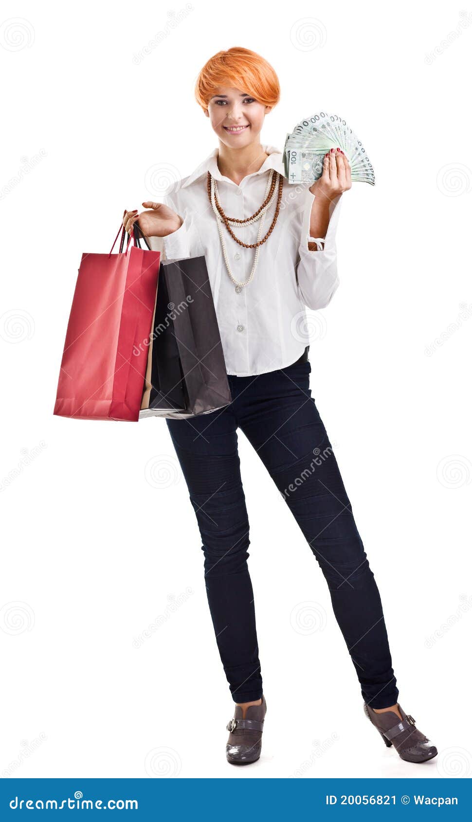 Shopping lady stock image. Image of adult, holiday, isolated - 20056821