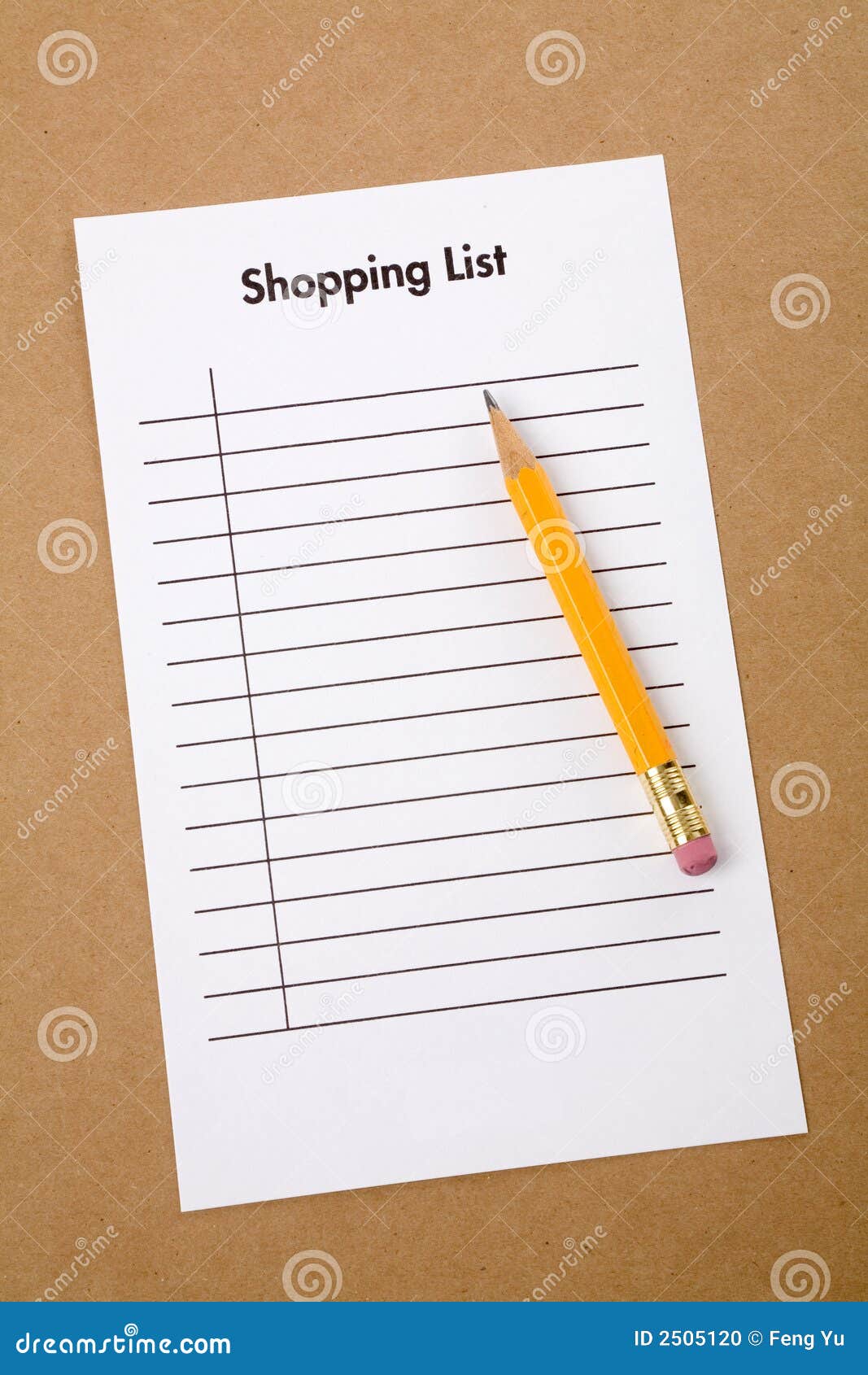 Shopping List stock photo. Image of chores, planning, supermarket - 2505120