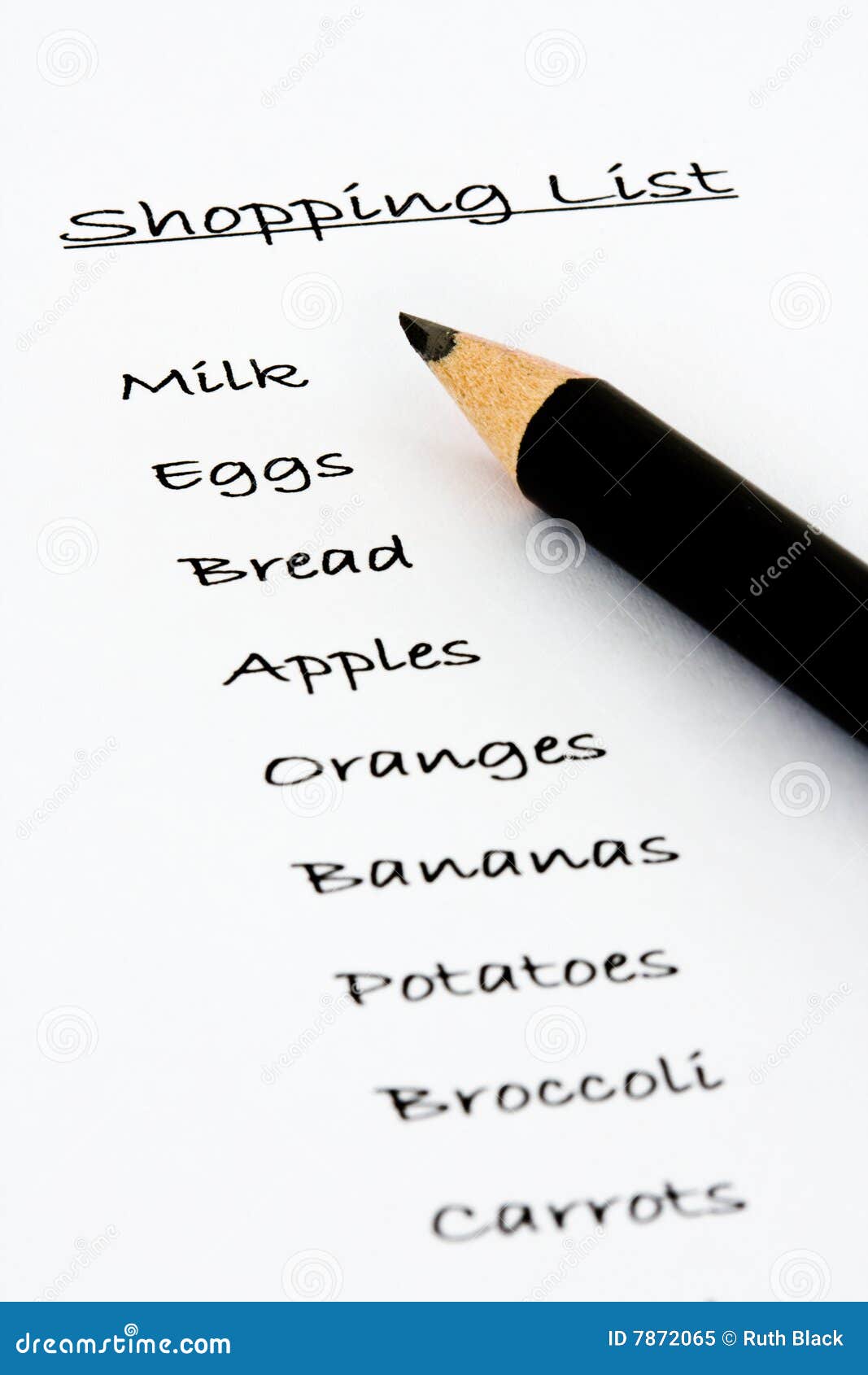 Shopping list stock image. Image of fruit, household, conceptual - 7872065