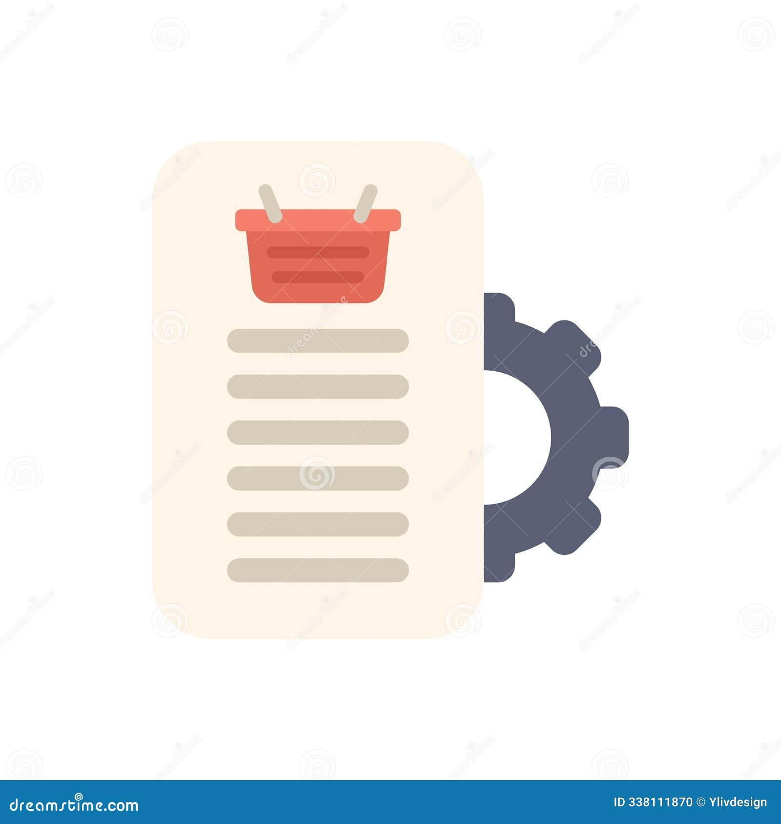 Shopping List Automation System Optimization Process Icon Stock ...