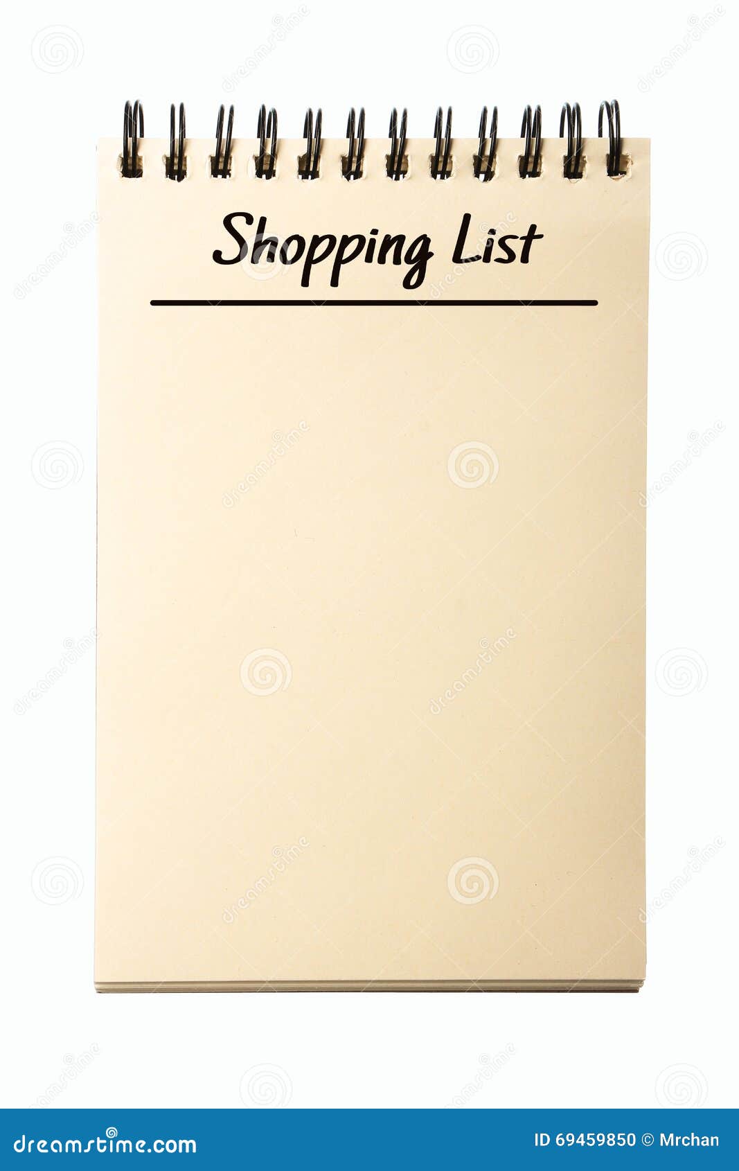 Blank Shopping List