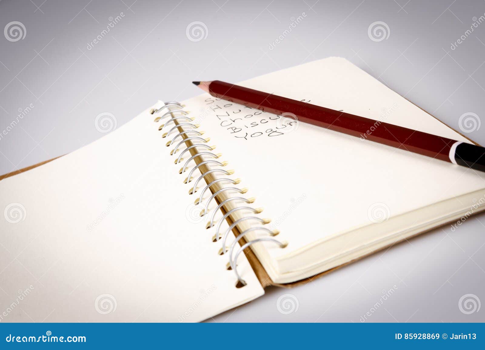Shopping List in the Diary with Pencil Stock Image - Image of paper ...
