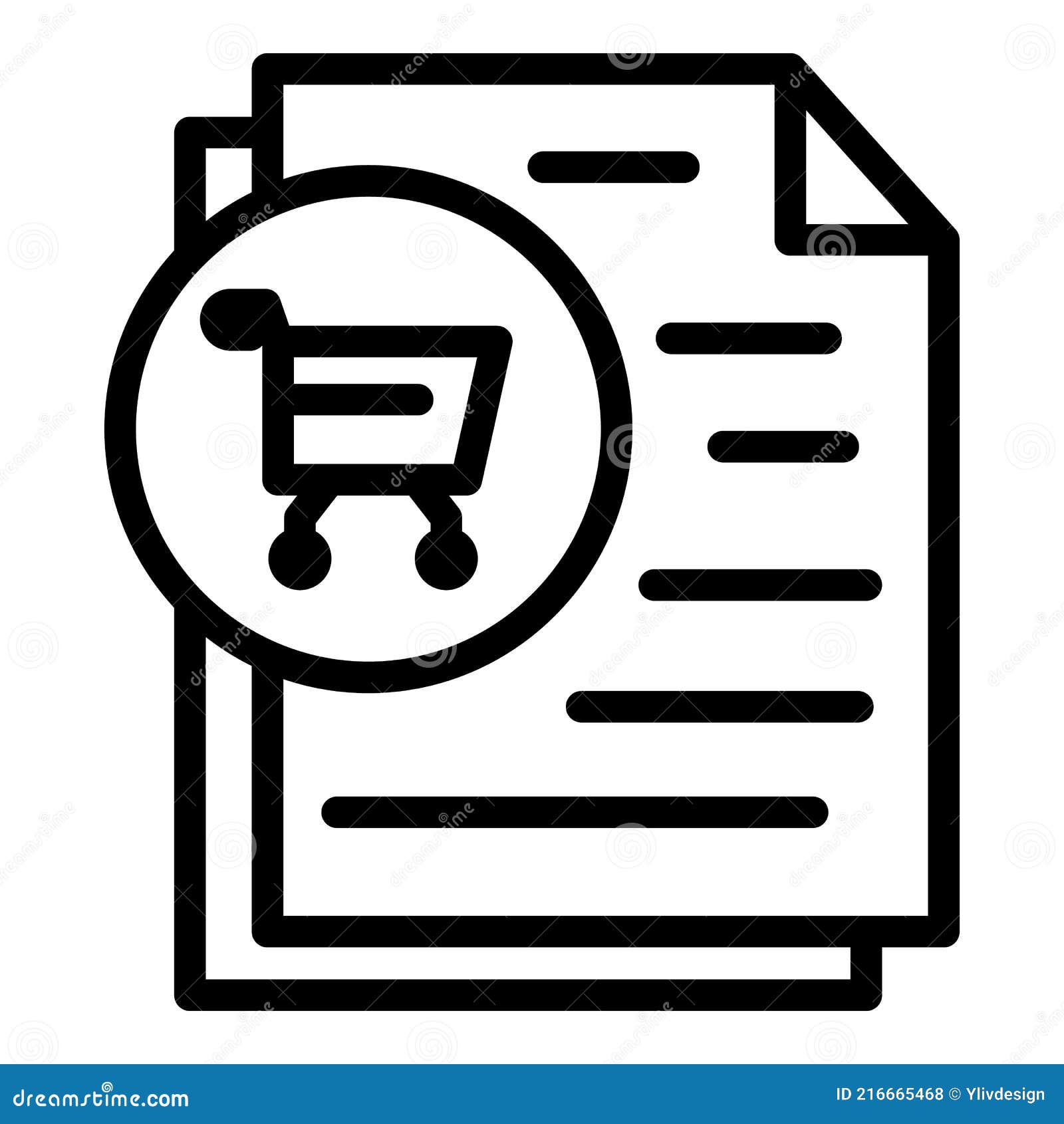 Shopping List Icon, Outline Style Stock Vector - Illustration of check ...