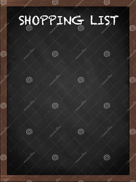 Shopping List Sign on Blackboard Stock Illustration - Illustration of ...