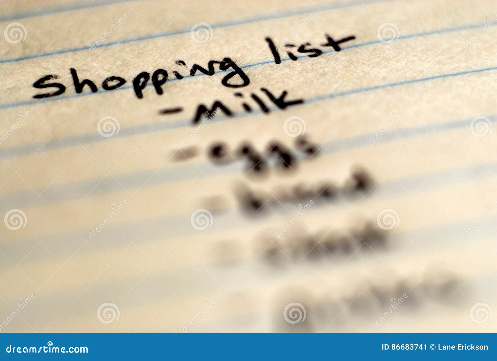 Shopping List Written on Notebook for Organization Stock Image - Image ...