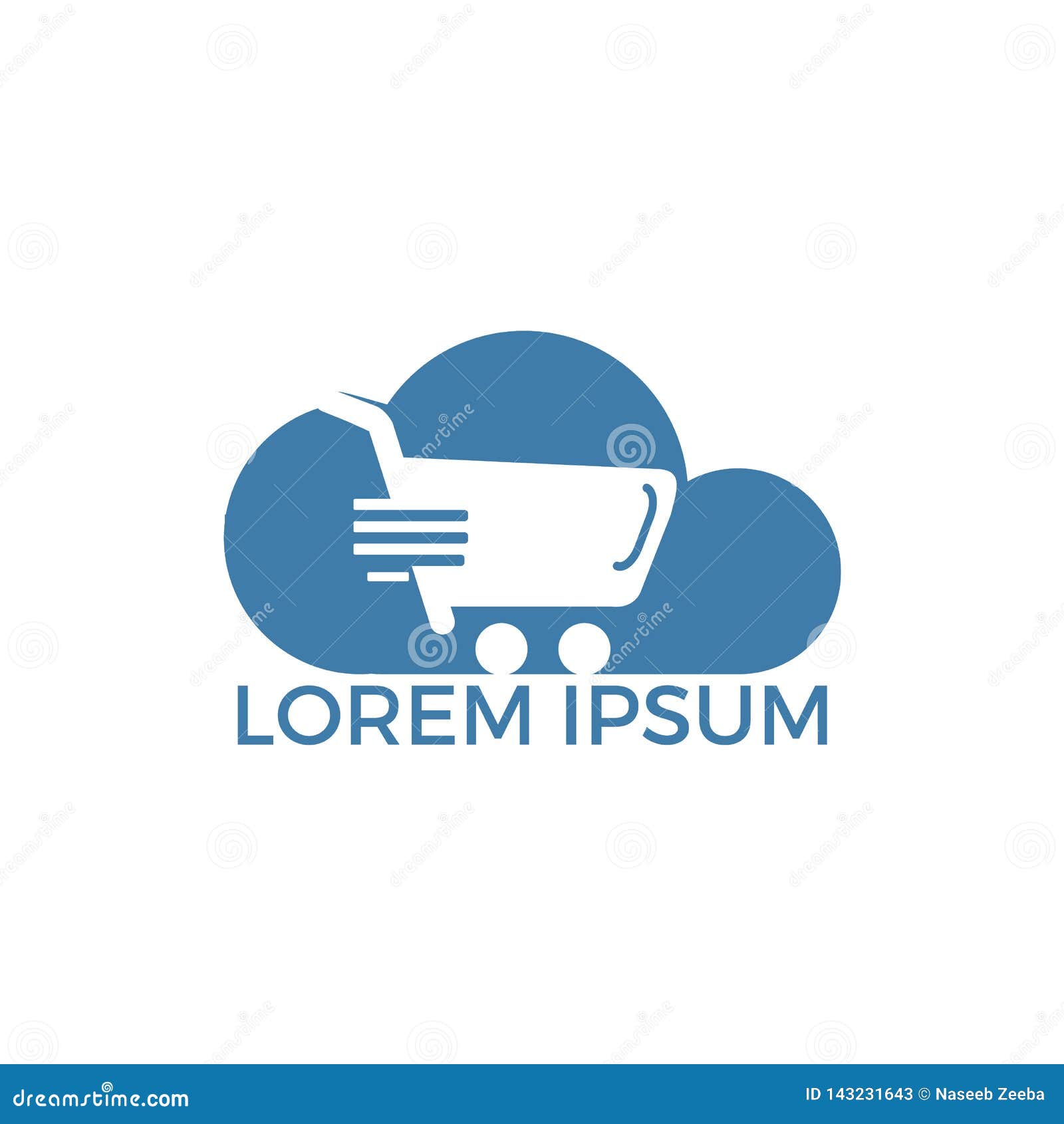 Cloud Shoping Logo Design. on-line Shopping App Icon. Stock Vector ...