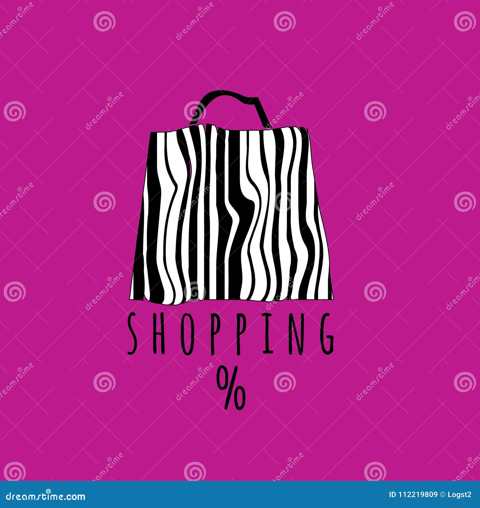 Bag Vector Logo. Barcode Logo. Fashion Vector Logo. Shopping Emblem ...