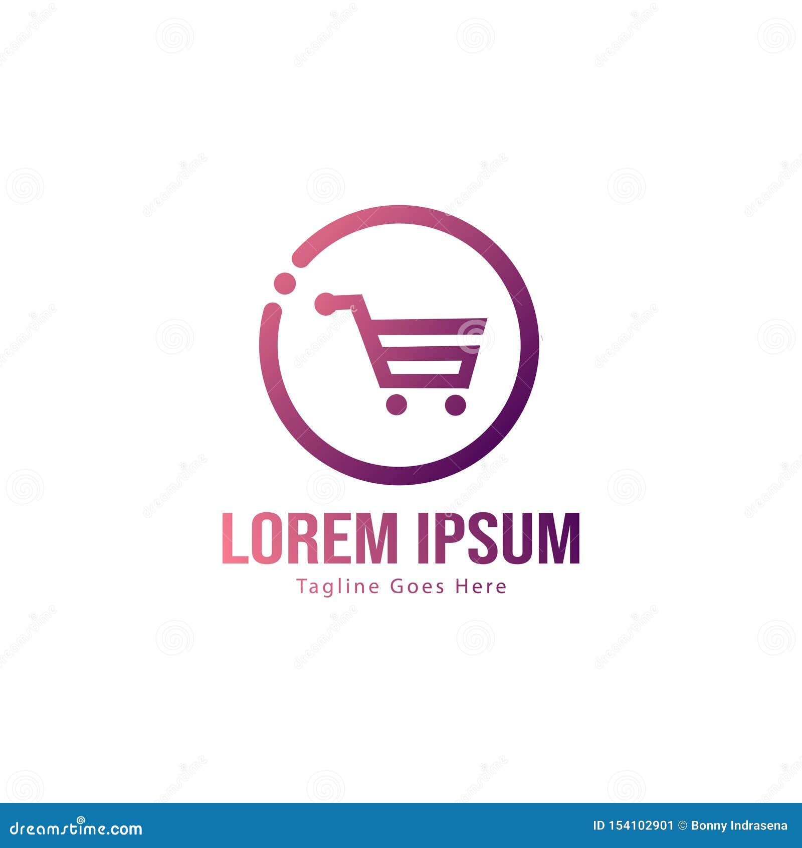 Shopping Logo Template Design. Shopping Logo with Modern Frame Isolated ...