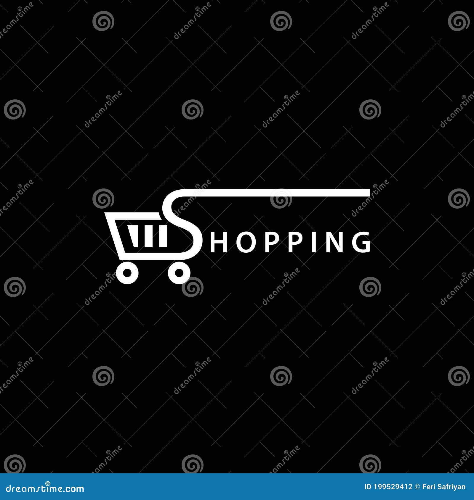 Shopping logo vector icon stock illustration. Illustration of store ...
