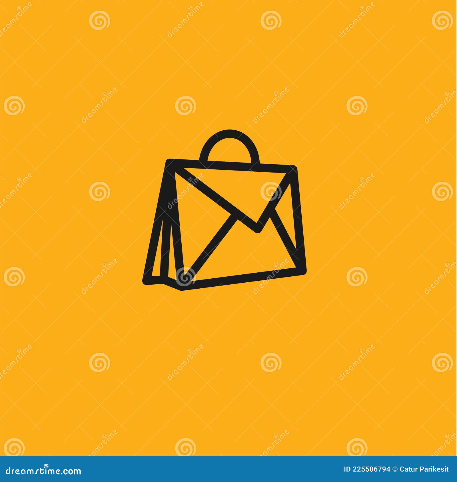 Shopping Mail Modern Logo Design Vector Illustration Stock Vector ...