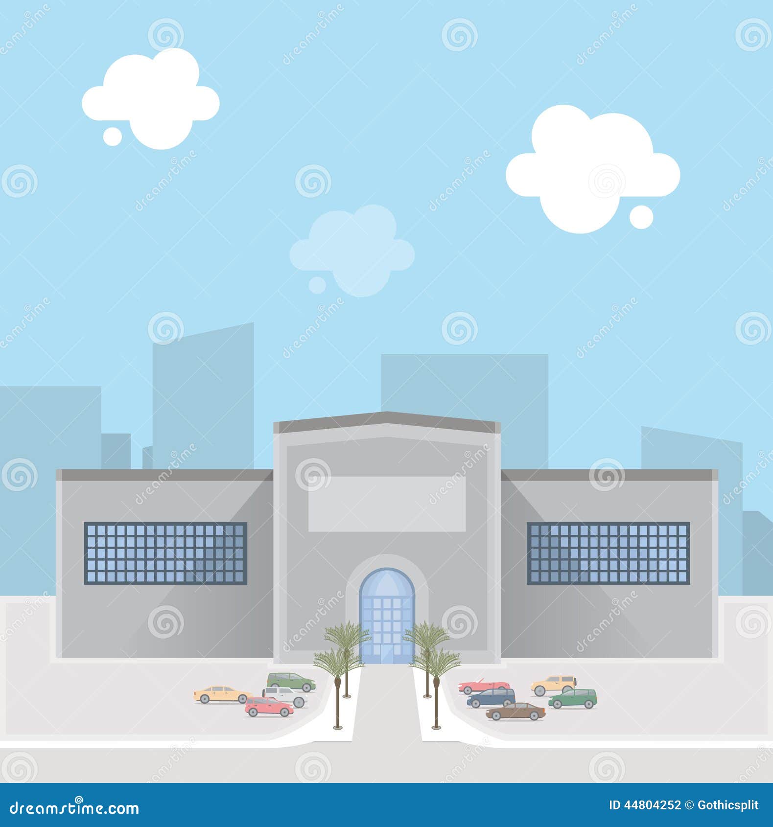 Shopping mall building stock vector. Illustration of mall - 44804252