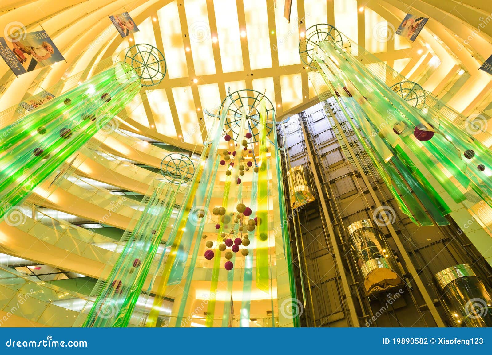 Shopping mall decoration editorial photography. Image of interior ...