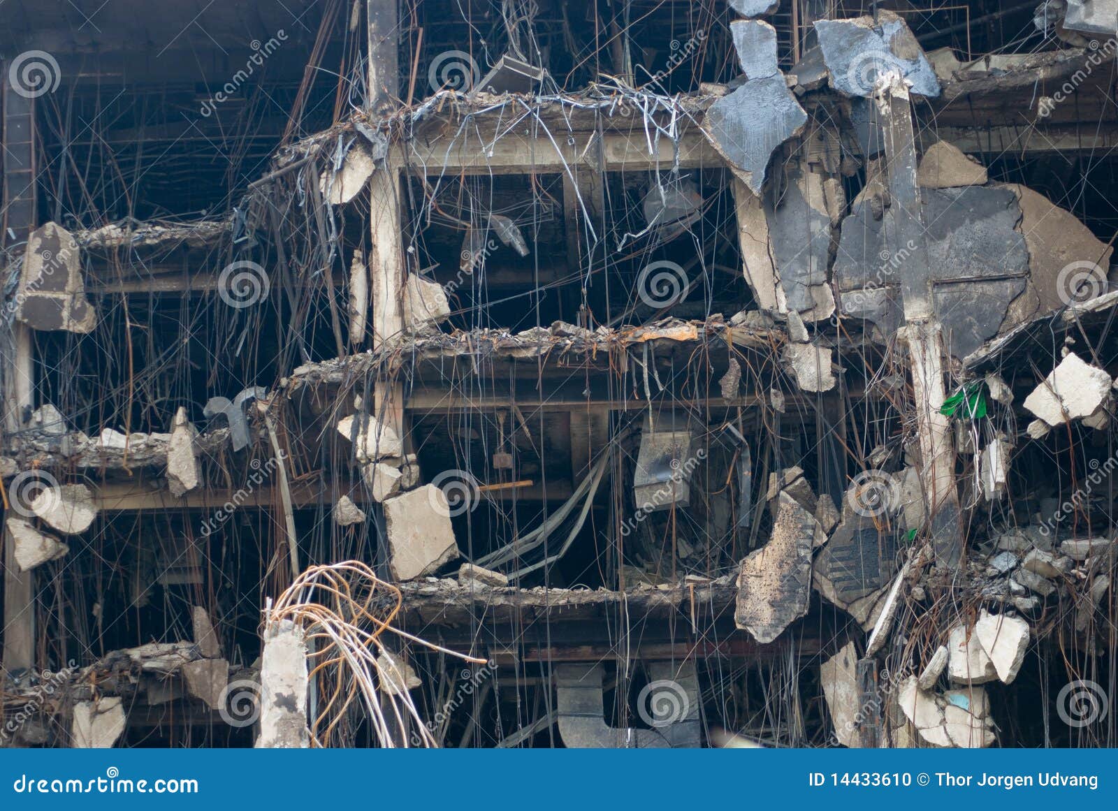 Shopping Mall Destroyed by Fire Stock Photo - Image of structure ...