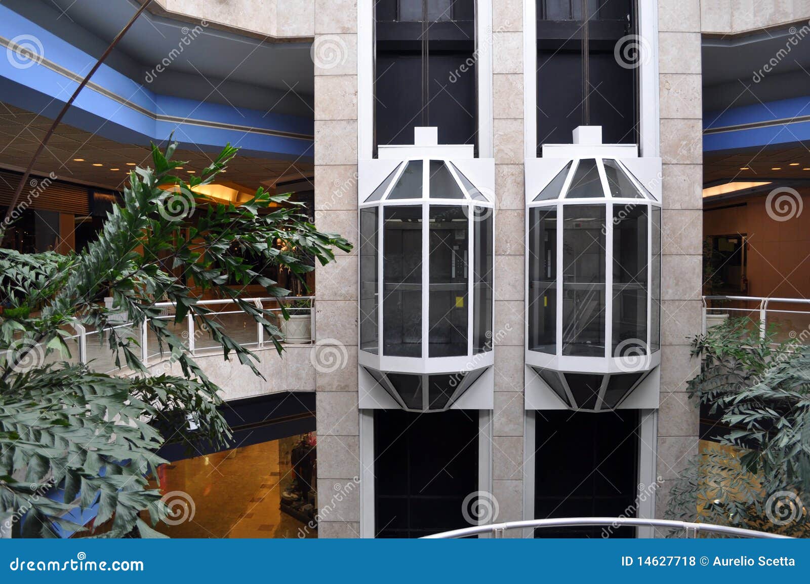 Shopping Mall and elevator stock photo. Image of selling - 14627718